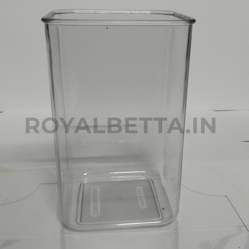 RoyalBetta Curved Moulded Acrylic Clear View Betta Tank (1L) - Royal Betta